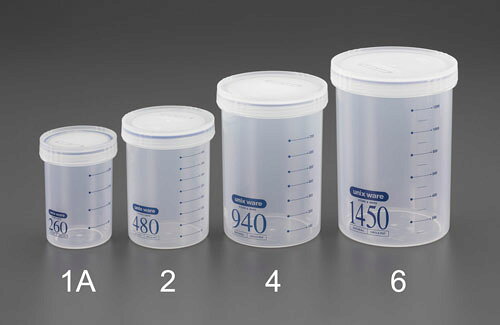 型番EA508AN-1A 商品説明●目盛単位…50ml●材質…ポリプロピレン●ふたは、ねじ式●密閉性を高めるシリコンゴム製パッキン●抗菌仕様●容器表面の目盛によって内容量の確認が容易です。●容量…260ml●胴径…75mm●高さ…103mm...