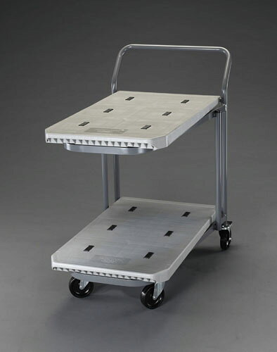 型番EA520P-12 商品説明●積載均等耐荷重…200kg（上段：60kg、下段：140kg）●荷台サイズ…810×479mm●押手高さ…912mm●床高さ…上段：714〜730mm下段：209〜225mm●重量…15kg●車輪径…100...