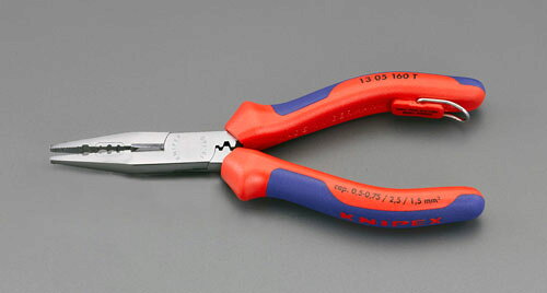 型番EA537PC-161 商品説明●メーカー…KNIPEX（クニペックス）●型番…1305160T●磨き仕上げ●圧着付●皮むき能力…0.5-0.75・1.5・2.5m●グリップエンドにセーフティーループを取付可能な金具を設けた安全対策仕様...