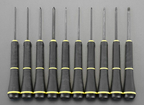 型番EA552EA-10 商品説明●〈セット内容〉…10本セット・(＋)#000・#00・#0・#1・(−)1・1.5・2・2.5・3・4mm●全長…168mm●軸長…63mm●ビニール袋入り●ハンドル下部が回転するので早回しが可能です。 ...