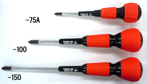 型番EA557A-150 商品説明●先端…＃2●軸径…6.3mm●軸長…150mm●ハンドルは手の平に収まる抜群のフィット感●押しながらトルクもよく伝わるグリップ形状●六角軸形状●生産国…日本 ★注意事項★商品画像に複数商品が載っており、番...
