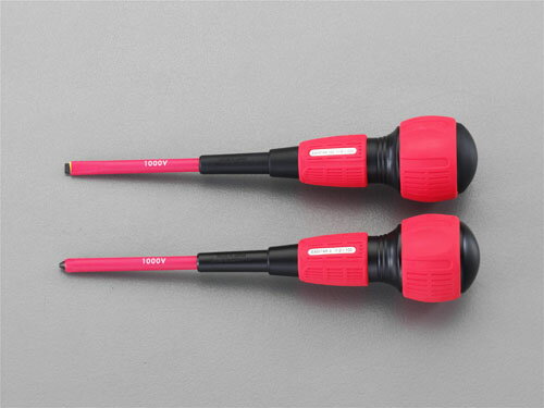 型番EA557AR-10 商品説明●〈セット内容〉…2本組セット　EA557AR-2　 （電工用プラス絶縁ドライバー）　EA557AR-101（電工用マイナス絶縁ドライバー）●全長…198mm●軸長…100mm●軸径…6.6mm●先端サイズ...
