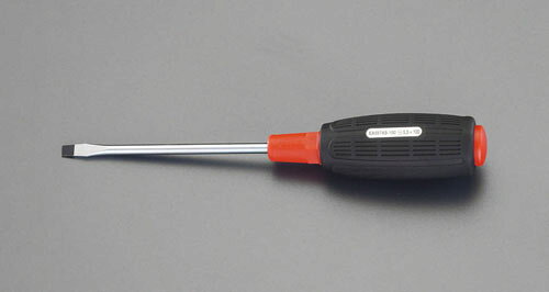 型番EA557AS-75 商品説明●刃幅×刃厚…5.5×0.8mm●軸長…75mm●グリップ材質…エラストマー(電気は通しません。)●滑りにくく、力の入るスリット形状●グリップエンドは握りやすい六角形状●先端マグネット付●生産国…日本 ★注...