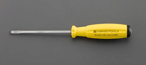 型番EA560PS-14 商品説明●メーカー…PBSWISSTOOLS●型番…PB8100.3-120ESD●導電性グリップの為、静電気を逃します。●刃幅×刃厚…(−)5.5×0.8mm●軸長…120mm●グリップエンドには先端部のマークと...