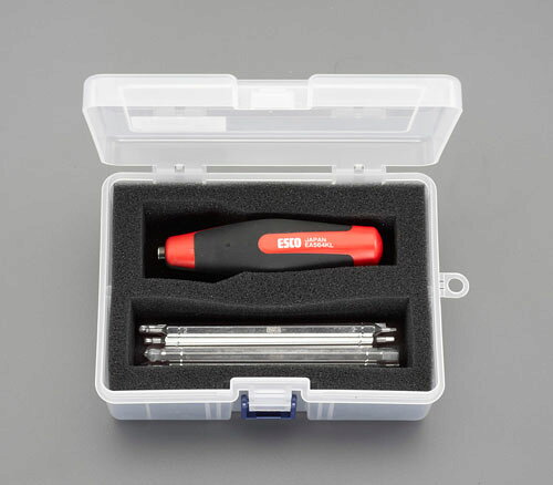 型番EA564KL-12 商品説明●ドライバーハンドル…112mm●差込六角対辺…1/4”●Hexビット…1.5・2.0・2.5・3.0・4.0・5.0・6.0mm●ビット全長…125mm●片側ボールポイント付●樹脂ケース付●早回しにはスト...