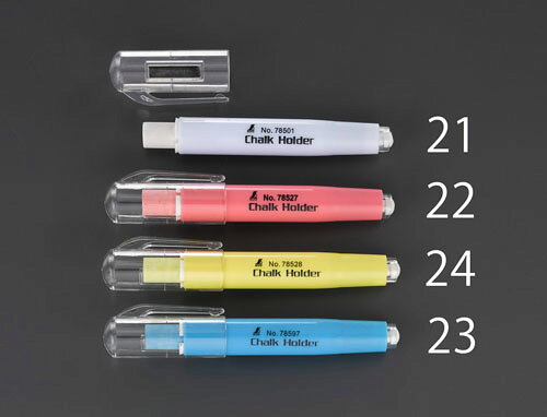 型番EA581E-22 商品説明●メーカー…シンワ測定●型番…78527●全長…141mm●適用チョークサイズ…φ11〜12mm●マグネット付(キャップ部)●ノック式なのでチョークの出し入れが簡単です。●チョーク1本付属●替チョーク…EA5...