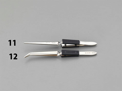 型番EA595EC-12 商品説明●メーカー…KNIPEX（クニペックス）●型番…929590●先端…曲（45°）・細●全長…160mm●重量…32g●材質…高強度スプリング鋼　　　　　　（ニッケルメッキ仕上げ）●逆作用のピンセットで、細か...