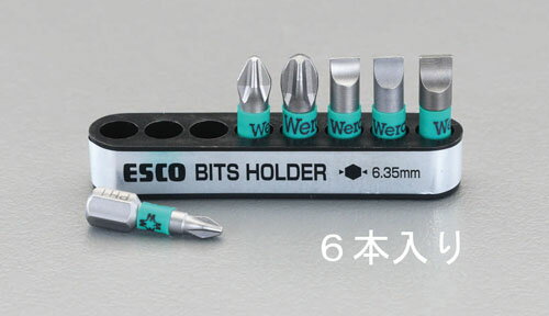 型番EA611AJ-2 商品説明●6本セット●〈セット内容〉…●(＋)・(−)ビット・六角シャンク：1/4”・Bi Torsion仕様・全長：25mm・サイズ：(＋)：#1・#2・#3　　　　　　 (−)：0.8×5.5・1.0×5.5・1...