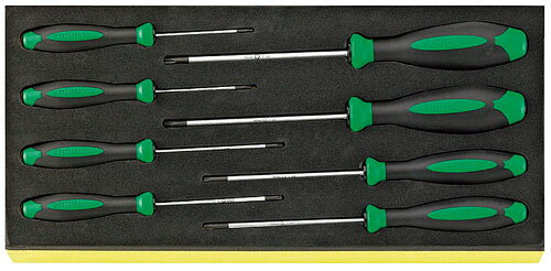 型番EA612TA-33 商品説明●〈セット内容〉…8点●トレーサイズ…175×350×35(H)mm●サイズ…T8・T9・T10・T15・T20・T25・T27・T30●重量…350g●工具の適切な管理を実現するツールコントロールシステム...