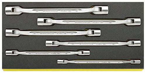 型番EA612TA-8 商品説明●〈セット内容〉…6点●サイズ(6角)…8×9、10×11、12×13、14×15、16×17、18×19●全長…201〜246mm●トレーサイズ…175(W)×350(D)×30(H)mm●重量…1079g...