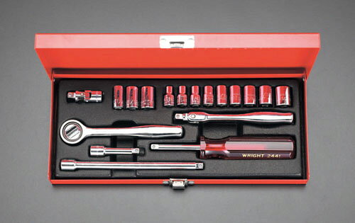 型番EA617AB-1 商品説明●＜セット内容＞…18点●差込角…1/4”●ソケット(6P)…3/16”・7/32”・1/4”・9/32”・　　　　　　　　　　 5/16”・11/32”・ 3/8”・7/16”・　　　　　　　　　　 1/2...
