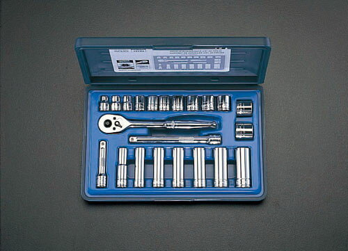 型番EA617CC-52 商品説明●＜セット内容＞…22点●差込角…3/8”●ソケット（6角）…8・10・11・12・13・14・15・16・17・18・19・22mm●ディープソケット(6角)…10・12・13・14・15・17・19mm...