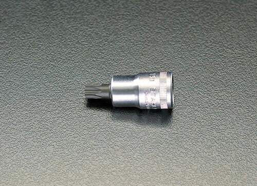 型番EA617DV-40 商品説明●差込角…1/2”●イジリ止付●サイズ…T40●ねじサイズ…M7-8●重量…71g●ソケット部外径(d；mm)…22.7●軸長(L2；mm)…17●全長(L1；mm)…55●先端外形寸法(mm)…6.6●頑...