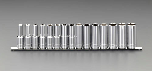 型番EA617DY-2 商品説明●差込角…1/2”●対辺(mm)…8・9・10・11・12・13・14・15・16・17・18・19・20・21・22(15個組)●全長…77mm●6ポイントソケット●ボルト・ナットを傷めにくい面接触タイプ●...