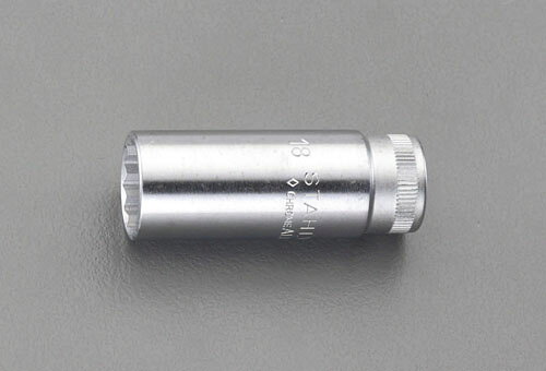 型番EA617YE-8 商品説明●差込角…3/8”●対辺…8mm●全長(L;mm)…54●クロムメッキ仕上げ●ソケット部外径(d1；mm)…11.7●12ポイント●差込部外径(d2；mm)…16.5●ソケット奥内径(d3；mm)…7●ボルト...