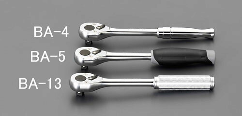 型番EA618BA-4 商品説明●全長…200mm●差込角…3/8”sq　(9.5mm)●ギア数…24歯●送り角…15°●重量…296g●材質…クロムモリブデン鋼●左右切替式●仕上げ…ミガキタイプ●爪と本体でギアを支える高信頼構造とトルクア...