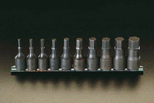 型番EA618CS 商品説明●＜セット内容＞…10個組●対辺…3/16”・7/32”・1/4”・5/16”・3/8”・7/16”・1/2”・9/16”・5/8”・3/4”(インチ)●差込角…1/2”●ソケット全長…60mm●付属品…ホルダー...