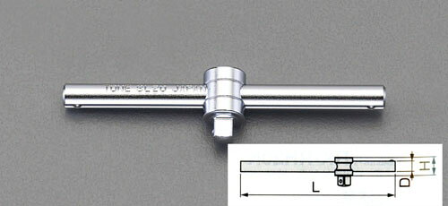 型番EA618HE-3 商品説明●メーカー…TONE●型番…SL20●差込角…1/4”●サイズ…D：8mm、H：16.6mm、L(全長）：105mm●重量…55g●差込ドライブが中心にくるとストッパーが働きます。●力を加えた時に角ドライブが...