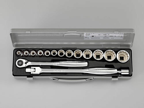 型番EA618K-7A 商品説明●メーカー…TONE●型番…770M●〈セット内容〉…16点セット●差込角…1/2”●ソケット(12角)…8・10・11・12・13・14・17・19・22・24・27・30・32mm●ラチェットハンドル…2...