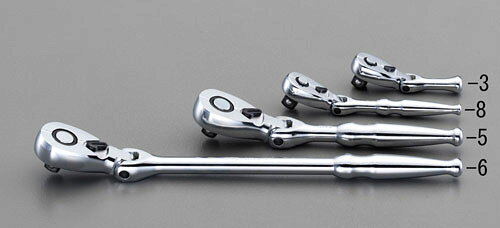 型番EA618PA-8 商品説明●差込角…3/8”●送り角度…10°●サイズ…B：22mm、T：10mm、L：125mm●重量…140g●小判形●首振りタイプ●ロッキング式●左右切替式●フレックス部は、力を入れすぎると作業が不安定になります...