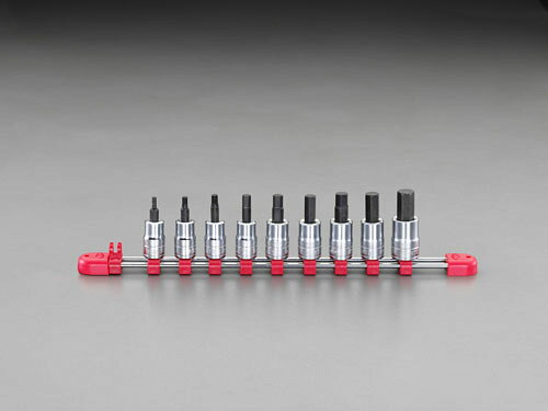 型番EA618PX 商品説明●＜セット内容＞…9点セット●差込角…3/8”●サイズ…S：3、L1：19mm、L2：48mm、D：17mmS：4、L1：19mm、L2：48mm、D：17mmS：5、L1：21mm、L2：50mm、D：17mm...