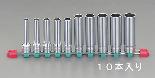 型番EA618R-16 商品説明●差込角…1/2”＜セット内容＞●ソケット(6角)…8・10・12・13・14・17・19・21・22・24mm●10点セット●外径…12〜32.5mm●全長…90〜100mm●ホルダー付●重量…1.8kg ...