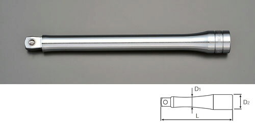 型番EA618RD-270 商品説明●差込角…1/2”●サイズ…D1：17mm、 D2：22mm、 L(全長)：270mm●重量…440g●±7°まで角度をつけることができます。 ★注意事項★商品画像に複数商品が載っており、番号やアルファベ...