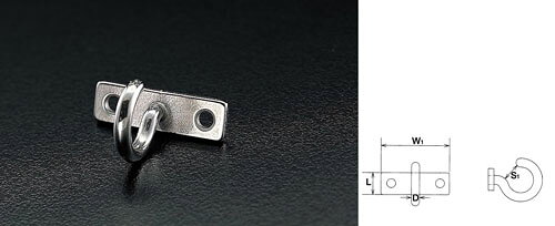 型番EA638DL-8 商品説明●奥行×高さ…49×40mm●幅…50mm●開口…16mm●使用荷重…30kg●穴径…6mm●サイズ(mm)…D：8、L：16、W1：50、S1：16●材質…SUS304●バレル研磨仕上げ ★注意事項★商品画...