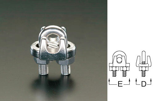 型番EA638FZ-3 商品説明●材質…SUS304●適合ワイヤー径…3mm●サイズ…E：15.7mm、D：14mm●使用ナット六角対辺…5.38mm ★注意事項★商品画像に複数商品が載っており、番号やアルファベットが記載されている商品がご...
