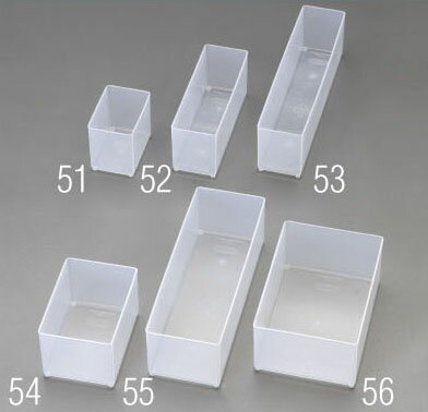 型番EA661AB-53 商品説明●サイズ(W×D×H)mm…外寸：55×235×69内寸：50×230×64●材質…ポリプロピレン●入数…3●raaco製パーツケース内の整理や小物の収納などに便利な『Inserts』シリーズパーツケースト...