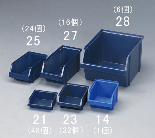 型番EA661CA-28 商品説明●材質…ポリプロピレン●積み重ね可能●カラー…ダークブルー●サイズ(mm)…256×365×200(H)●入数…6個●耐荷重…15kg●EA661CB-1（ウォールパネル）、CB-100（トレーラック）に取...