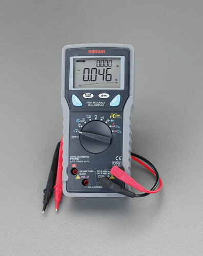 型番EA707D-13A 商品説明●メーカー…三和電気計器（sanwa）●型番…PC700●高確度・高分解能（PC接続）●パソコン接続型デジタルマルチメ−タ●直流電圧…60m/600m/9.999/99.99/999.9V●交流電圧…60m...