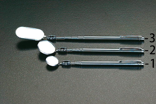 型番EA724CD-1 商品説明●ミラー径…φ22mm●全長…115〜450mm●倍率…等倍●重量(g)…30●本体材質…スチール●ミラー材質…ガラス●ミラー受部…ステンレス●シャフト部…バネ鋼メッキ●先端部分はボールジョイントで、あらゆる...