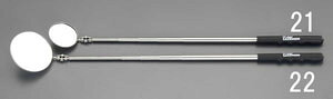 型番EA724CD-21 商品説明●ミラー径…φ57mm●倍率…2倍●シャフト長…300〜1295mm●重量(g)…107●材質…ミラー：ガラス、ミラー受・シャフト：ステンレスハンドル：樹脂●ハンドル径…14mm●ミラー部分取り外し可能●ボ...