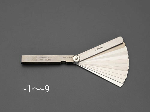 型番EA725RF-3 商品説明●リーフ長…100mm●リーフ幅…12.7mm●材質…炭素工具鋼●組枚数…10枚●サイズ…0.03・0.04・0.05・0.08・0.10・0.15・0.20・0.25・0.30・0.40mm●重量…40g●...