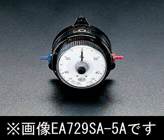 型番EA729SA-5A 商品説明●精度…±2.5％F.S以内●外径サイズ…100mm●ダイヤフラム耐圧力…10kPa以内(0.1kgf/c)●適用ガス体…空気及び非腐食性ガス●定格目盛範囲…−50〜50Pa●●空気は圧力の高いところから低...