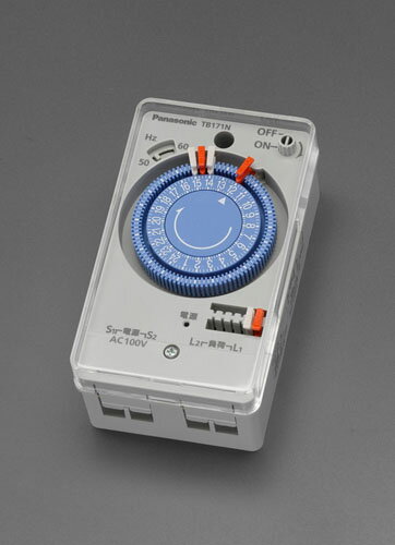 型番EA763A-29 商品説明●メーカー…パナソニック●型式…TB171NP●電源…AC100V●回路数…1回路●回路構成…同一回路●接点構成…a接点●抵抗負荷…15A●30分間隔●接点容量…抵抗：15A白熱灯：15A誘導：12Aモーター...