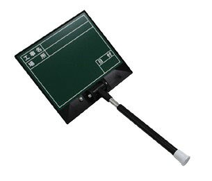 型番EA766ZF-2 商品説明●材質…ボード：ポリプロピレン、枠：スチール　シャフト：真鍮、グリップ：ビニール●ボードサイズ…180×170mm●シャフトサイズ…約200〜550mm●シャフト最大径…12mm●グリップ径…14mm●重量…...