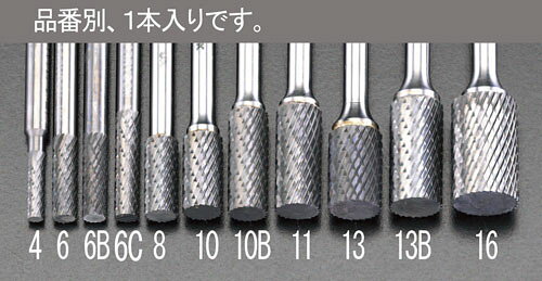 型番EA819JA-4 商品説明●軸径…6mm●刃径…4mm●刃長…16mm●全長…50mm●入数…1本入り ★注意事項★商品画像に複数商品が載っており、番号やアルファベットが記載されている商品がございます。その場合は、「商品番号の末尾」に...