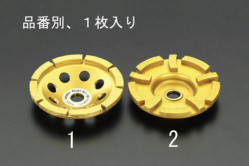 型番EA843A-2 商品説明●用途…コンクリート、モルタル、ブロック、レンガの平面研削作業、面取り用●形状…クロス型●最大回転数…14500rpm●直径…100mm●穴径…20mm●付属品…15mmアダプター●入数…1枚入り ★注意事項★...