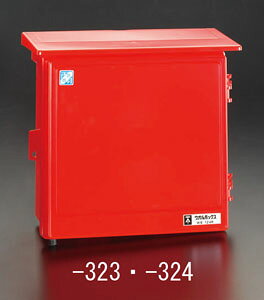 型番EA940CS-323 商品説明●取付スペース…ELB：3P・60A×2、配電箱：30A×1●屋根付●カラー…レッド●危険シール付●材質…ABS樹脂●バンド通し穴幅…25mm●開閉器やブレーカーボックスとしてお使い下さい。●サイズ…28...