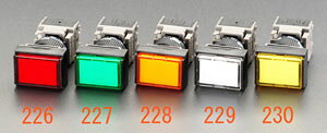 型番EA940D-230 商品説明●パネルカットφ16mm用●接点仕様…1a1b●サイズ…21(W)×52.5(D)×18(H)mm●定格…AC/DC 250V 5A●モメンタリ形●LED球…DC24V●材質…本体：ポリカーボネイト●型式…...