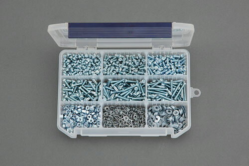 型番EA949AF-26 商品説明●〈セット内容〉…サイズ（入数）：M4×5（240）M4×8（180）M4×10（140）M4×15（100）M4×20（90）M4×30（50）M4ナット（250）M4ワッシャー（400）スプリングワッシ...