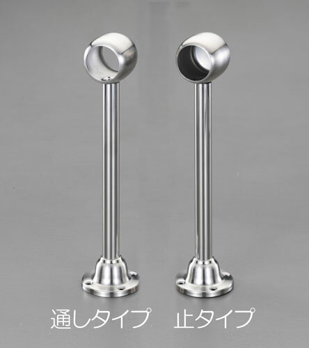 型番EA951EJ-252 商品説明●用途…クローゼット内のハンガーパイプ取付など●仕様…止め（エンド)用●材質…ステンレスSUS304●内部（首部）にスチール製寸切りボルト入り●適用パイプ径…25mm●プレート径…56mm●全高…230m...