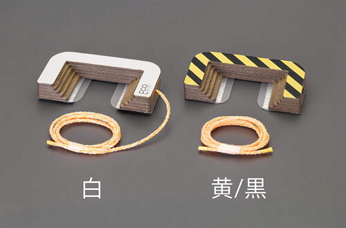 型番EA979CB-12 商品説明●台車・カゴ車等の車輪止めに。●材質…本体：ペーパーボード(再生紙)、すべり止め：特殊加工アルミ●使用可能床面…コンクリート、アスファルト等●ロウ浸透加工で耐水効果抜群で屋外使用が可能です。●ひも付●車輪サ...