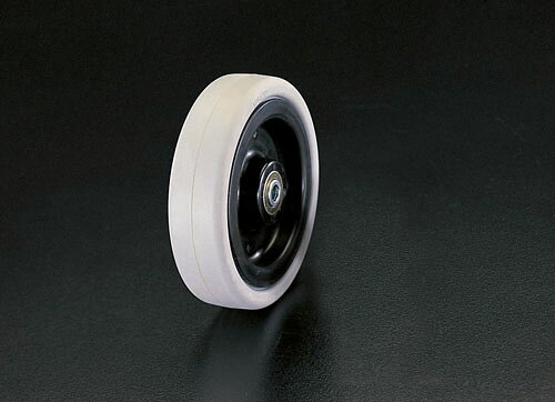 型番EA986MF-75 商品説明●材質…タイヤ：ソリッドラバーリム：ナイロン6●車輪径×幅…75×25mm●軸径…6mm●耐熱温度…-20〜60℃●耐荷重…60kg●高荷重・ハイスピードでの使用に耐えられるボールベアリング仕様●リムは耐衝...