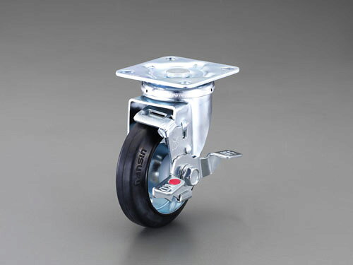 型番EA986PT-53 商品説明●ベアリング無●仕様…自在(ストッパー付)●車輪径×幅…150×40mm●耐荷重…160kg●全高…190mm●材質…金具：クロームメッキ、車輪：ゴム●穴径…11mm●サイズ(X×Y)…102×102mm●...