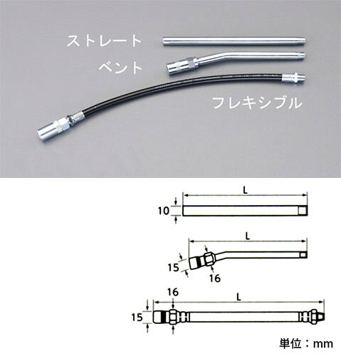 型番EA991CF-103 商品説明●EA991CF、CF-8〜-50用ノズル●ノズルネジ…R1/8(PT1/8)●形状…ストレート●チャックなし●全長（L）…250mm●重量…70g ★注意事項★商品画像に複数商品が載っており、番号やアル...
