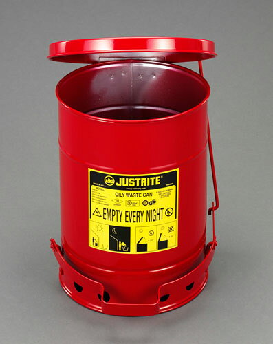型番EA991JS-2 商品説明●容量…22.7L●材質…鉄●サイズ…φ302×400(H)mm●重量(g)…3800●ふたは60°まで開きます。●FM規格、UL規格適合品●粉体塗装仕上げの耐久性のあるスチール構造で耐薬品性に優れています。...