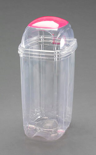 型番EA995CA-16A 商品説明●容量…60L●材質…PET(再生材52〜53％使用)●カラーキャップ取外し不可●サイズ…348×445×770(H)mm●中身が見える完全透明ベール●カラーキャップ…レッド●用途…一般用●重量…1.9k...